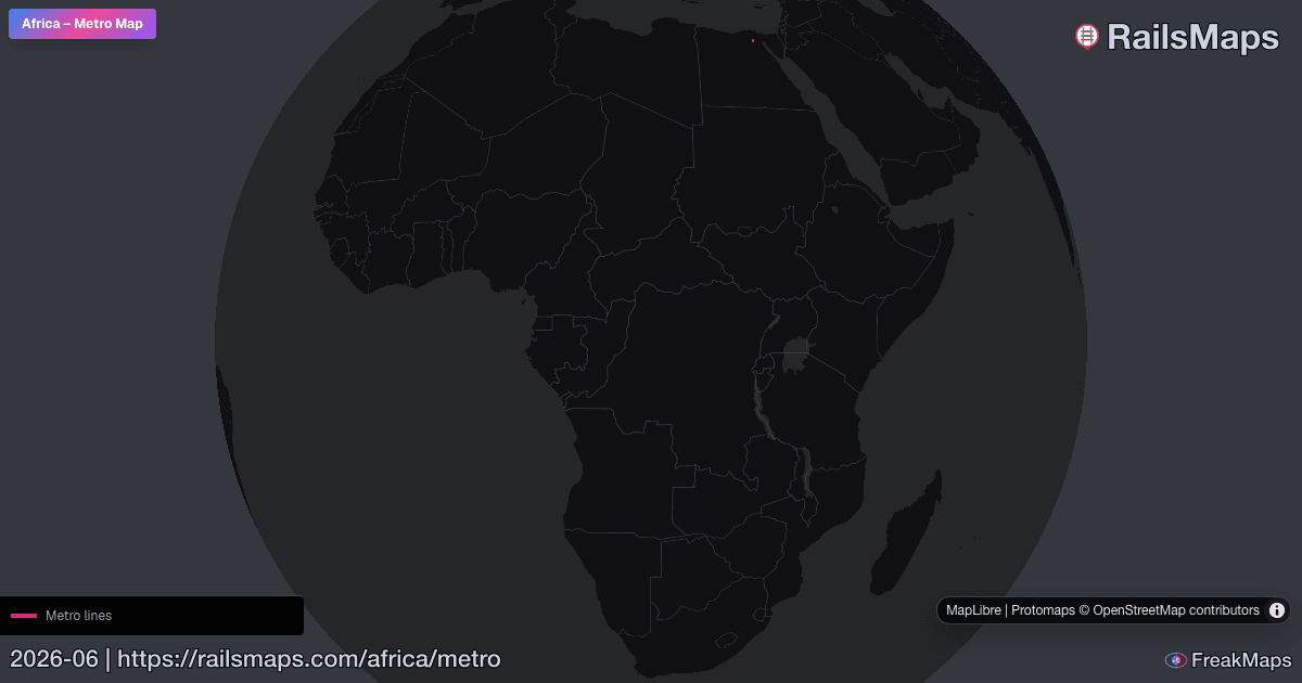 Afrique - Carte du Métro | RailsMaps