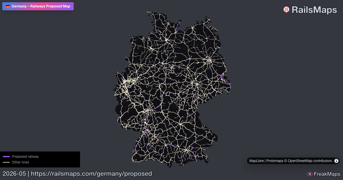 Germany Proposed Railways — Planned Rail Lines & Future Network | RailsMaps