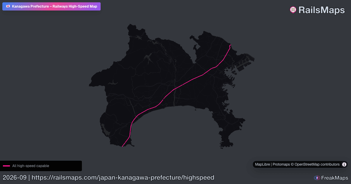 Kanagawa Prefecture High-Speed Rail Map — HSR Lines & Fast Train ...