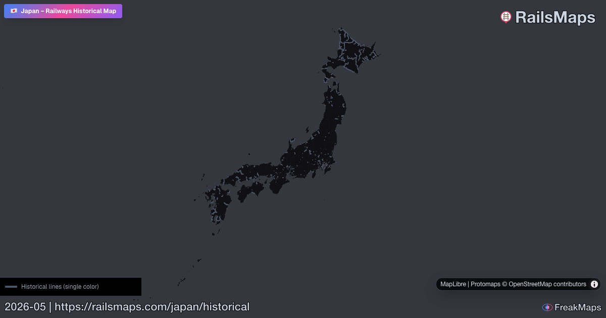 Japan Historical Railways — Abandoned & Disused Rail Lines | RailsMaps