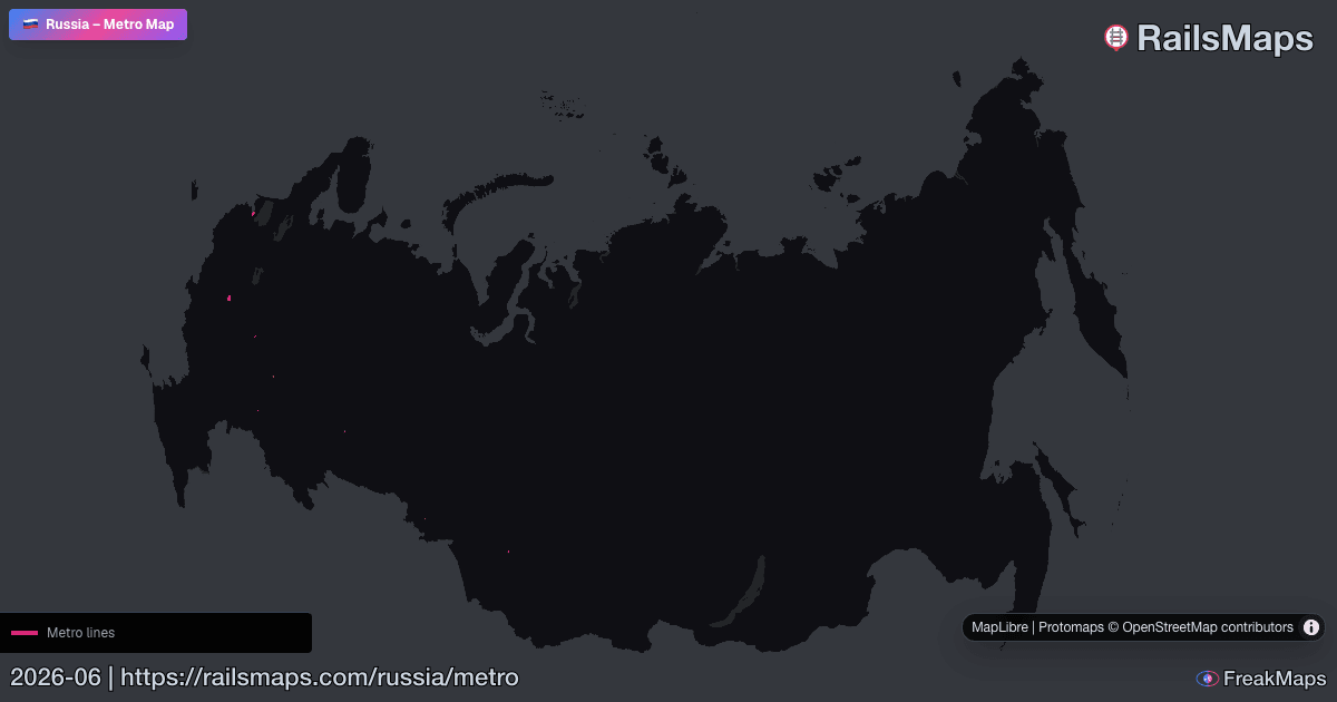 Russia Metro Map — Subway, Underground & Rapid Transit | RailsMaps