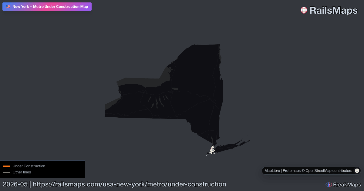 New York Metro Under Construction — Subway Lines Being Built | RailsMaps